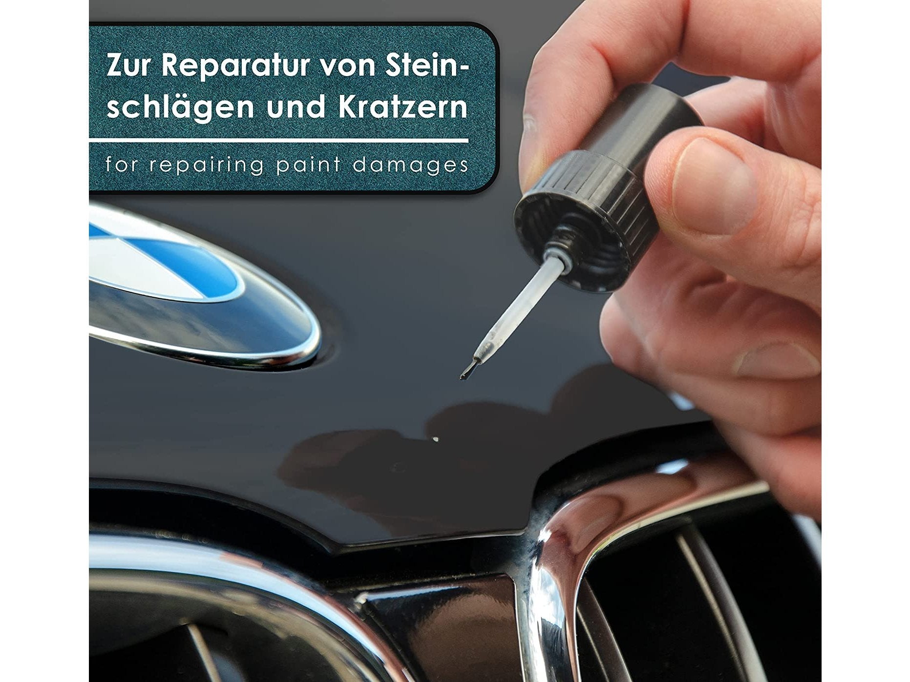 Lackstift - SCHWARZ MATT - 1-Schicht-Lack zur Ausbesserung von Steinsc Lackstift - SCHWARZ MATT - 1-Schicht-Lack zur Ausbesserung von Steinsc